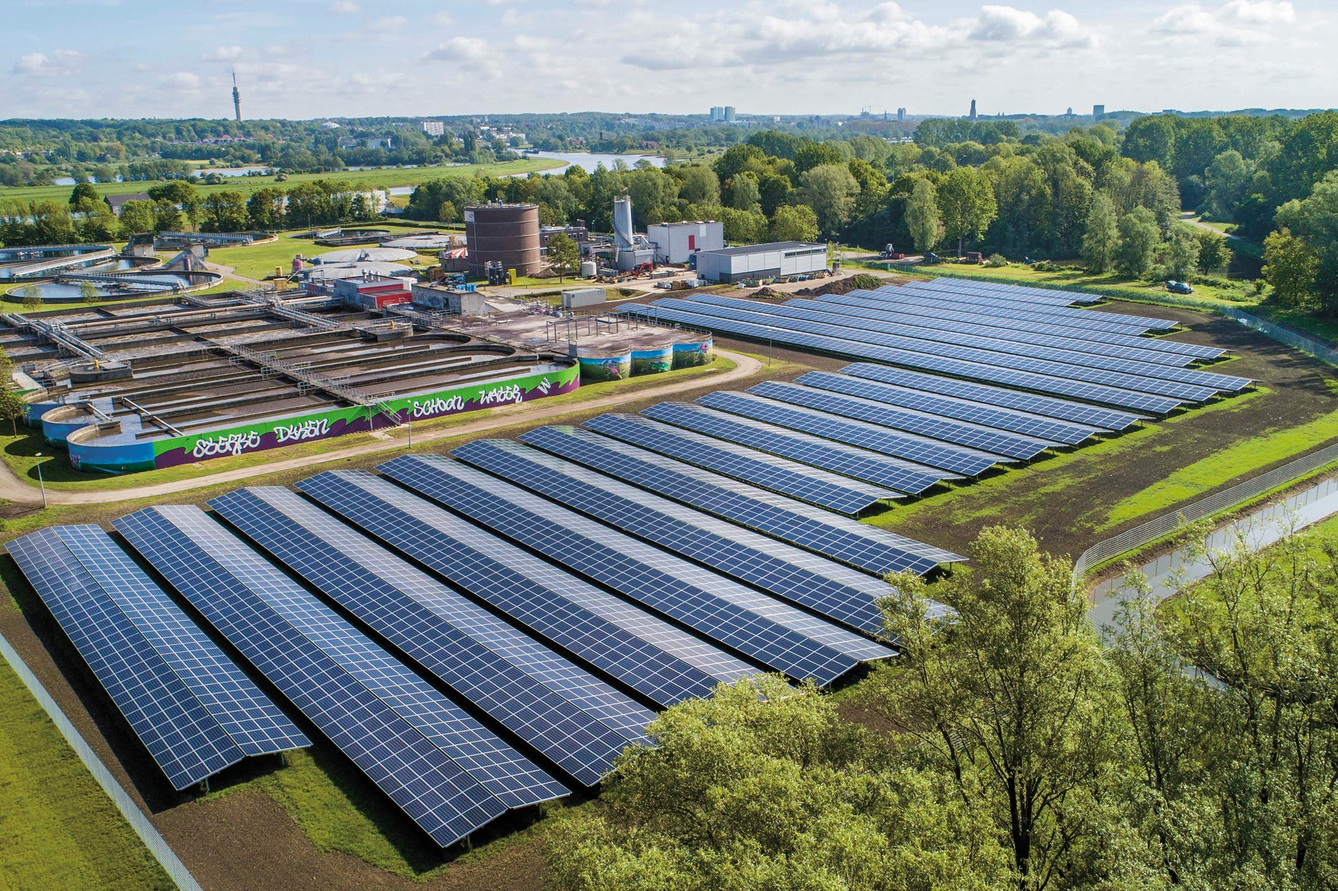 Zonnepark Arnhemse rioolwaterzuivering